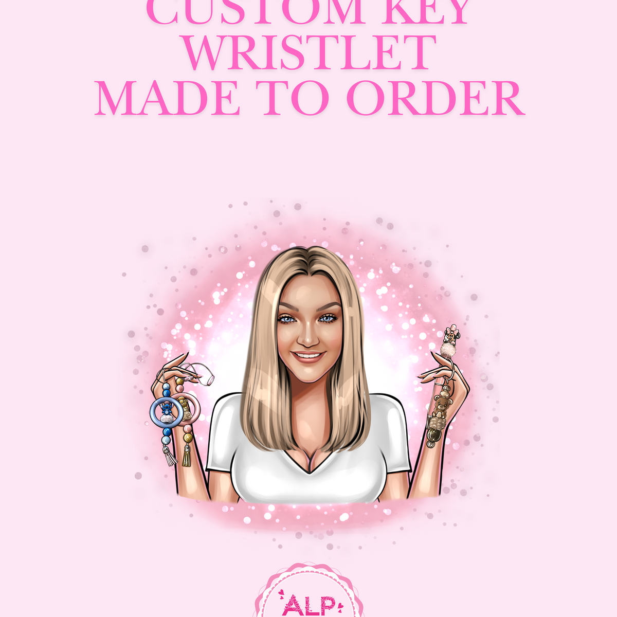 Custom Beaded & Focal Key Wristlets – Made to Order – ALP Creations